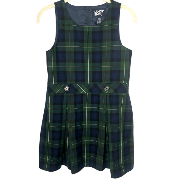 Lands' End | Dresses | Lands End Girls Multicolor Plaid Dress Size 8 ...